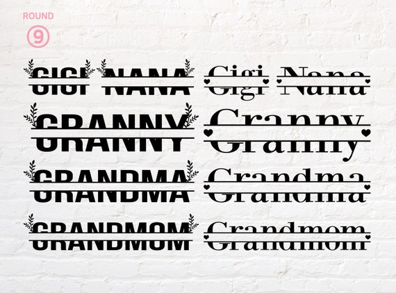 Grandma Split Svg Nana Split Svg Png Dxf Eps Pdf | Etsy