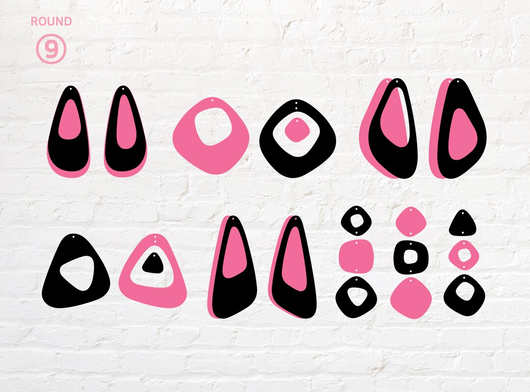 Soft Shape Earring Svg, Png, Dxf, Eps, Pdf - Etsy
