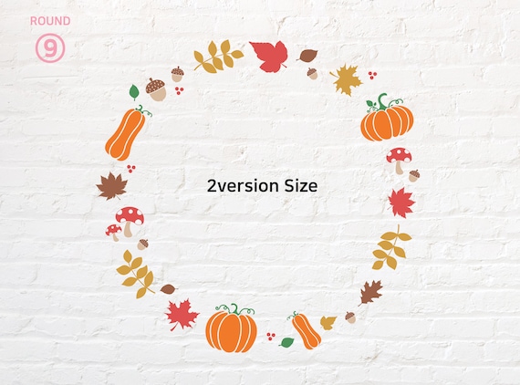 Fall Circle Svg Autumn Circle Svg Png Dxf Eps Pdf | Etsy