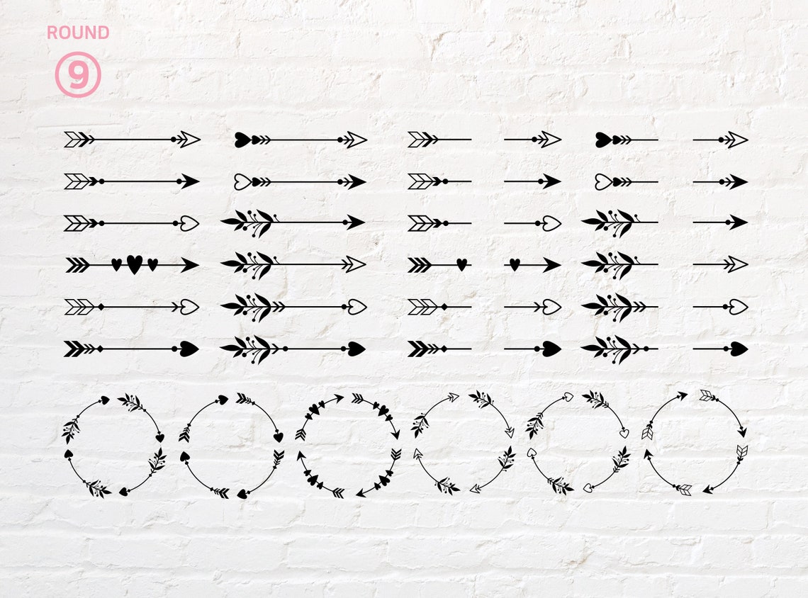 Arrow Svg, Arrow Split Svg, Arrow Circle Svg, Png, Dxf, Eps, Pdf - Etsy