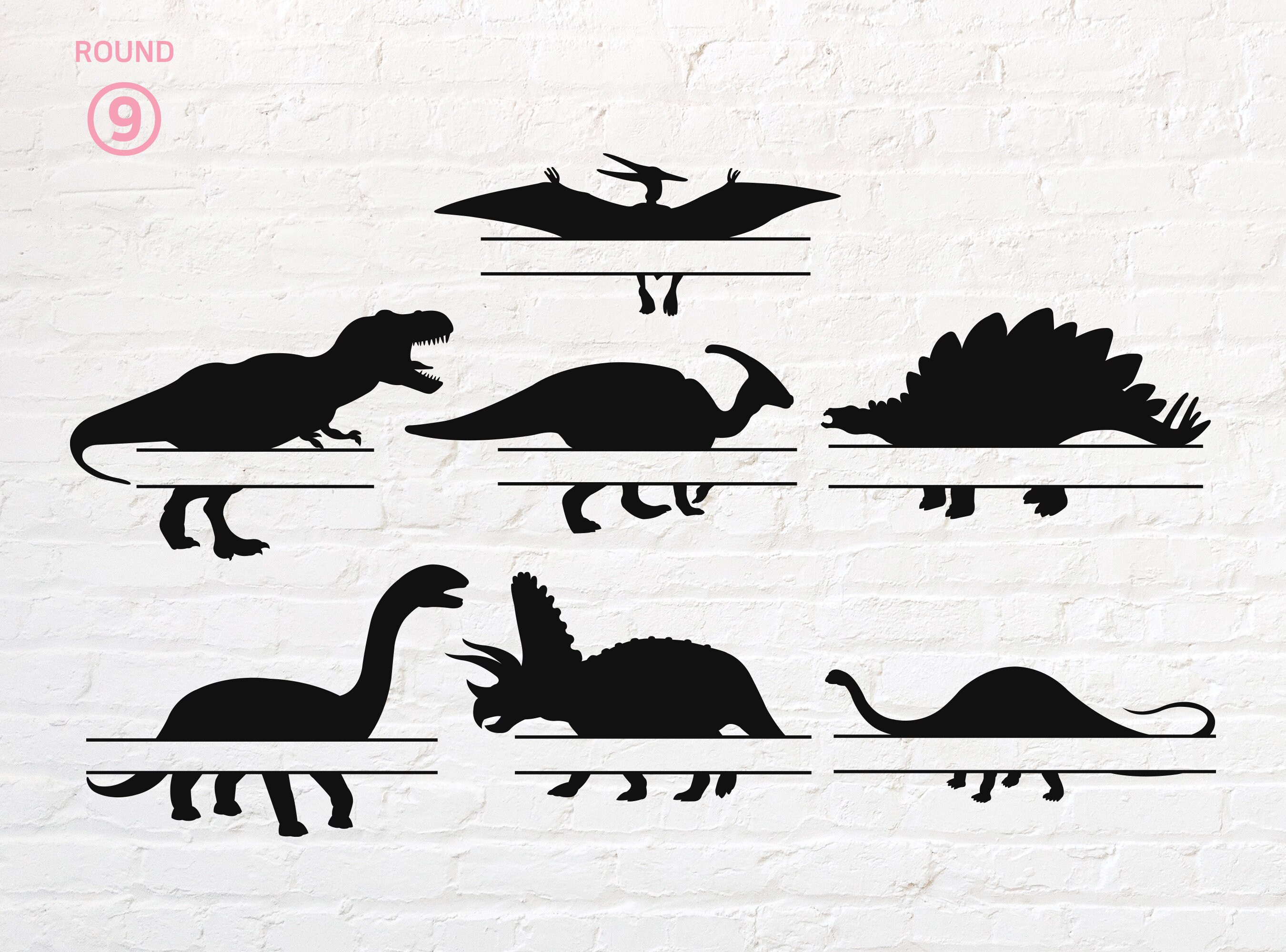 Dinosaur Svg Dinosaur Split Svg Png Dxf Eps Pdf | Etsy UK