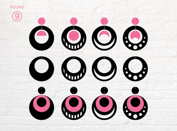 Circle Earring Svg Png Dxf Eps Pdf | Etsy