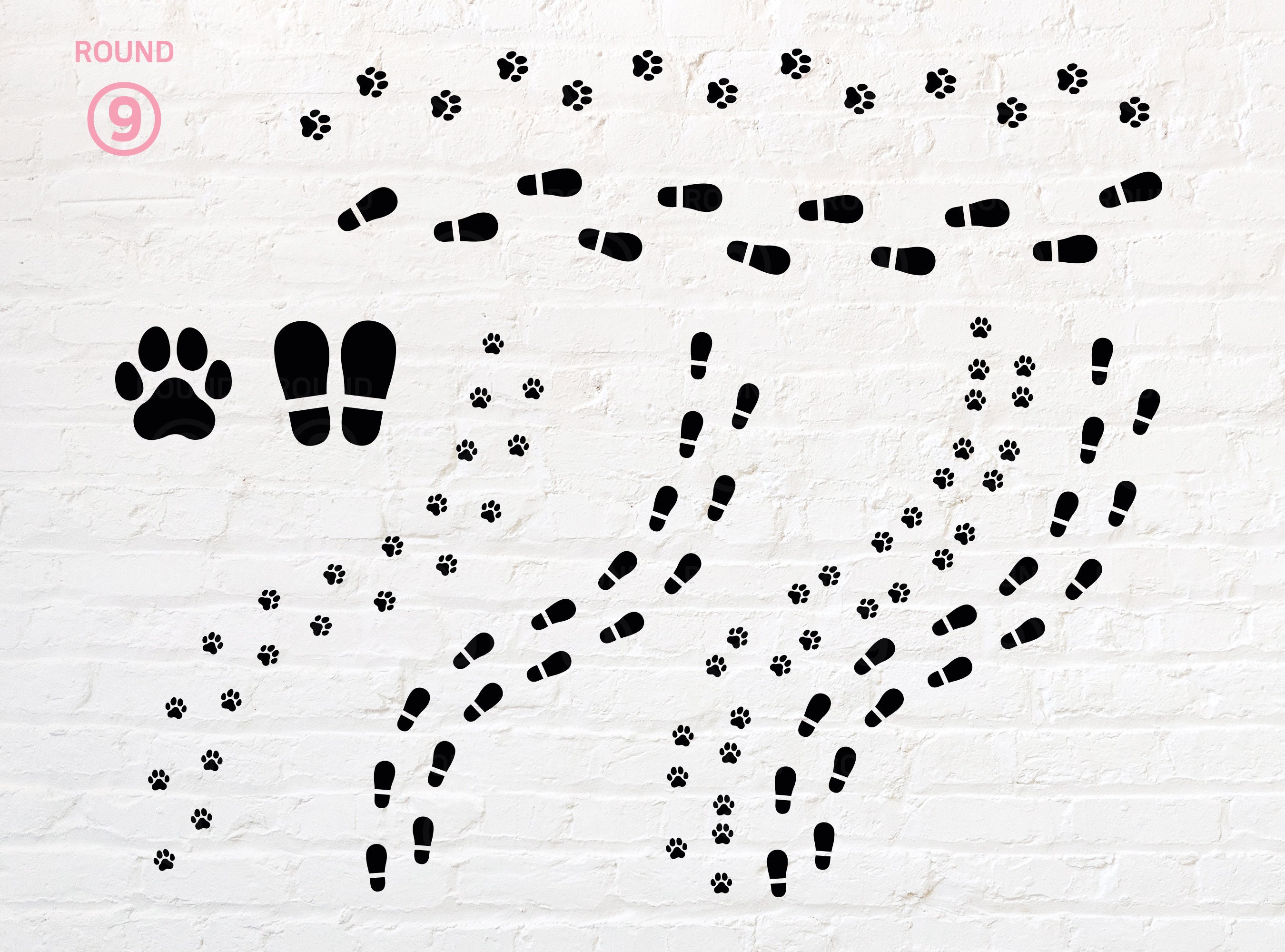 Paw Print Trail Svg, Foot Print Trail Svg, Png, Eps, Dxf, Pdf - Etsy