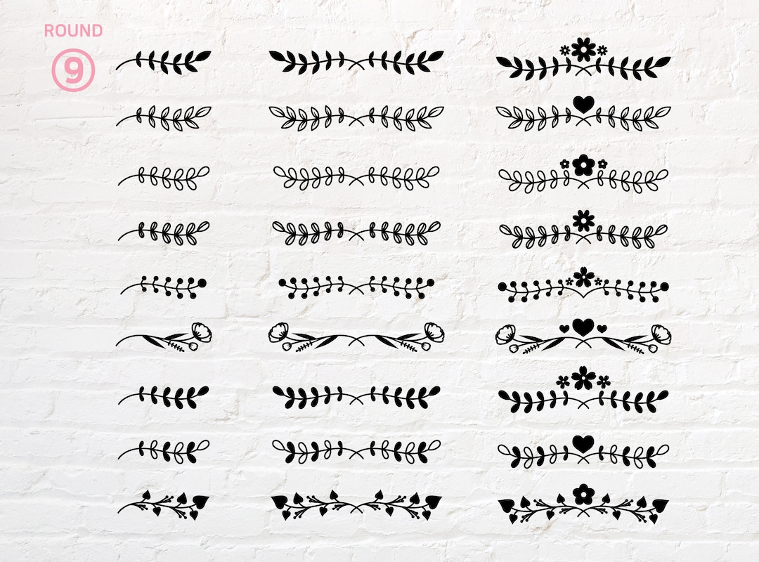 Leaf Divider Svg, Png, Dxf, Eps, Pdf - Etsy