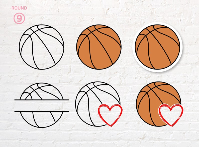 Basketball Heart Svg Png Dxf Eps Pdf - Etsy