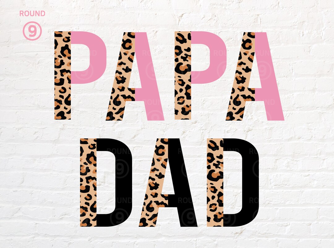 Leopard Papa Svg, Leopard Print Dad Svg, Png, Eps, Dxf, Pdf - Etsy