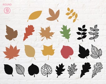 Leaf Leaves Outlines Bundle 1 Svg Png Dxf Eps Pdf Vector Graphic Design ...