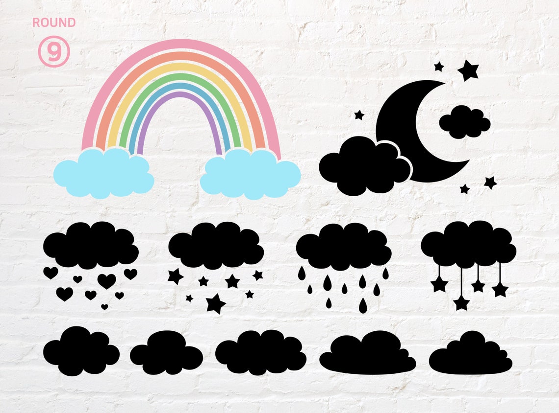 Cloud Svg Cloud Outline Svg Png Dxf Eps Pdf - Etsy