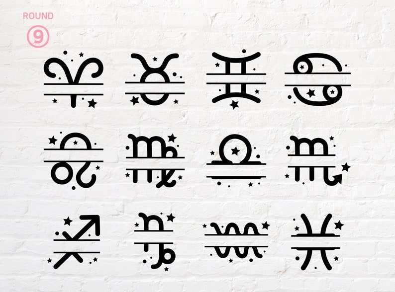 Zodiac Signs Svg Png Dxf Eps Pdf - Etsy