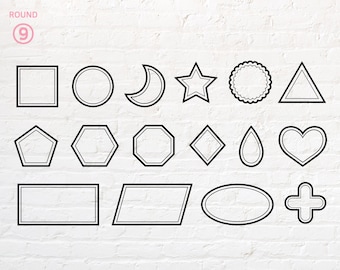 Shape Outlines Svg Png Dxf Eps Pdf | Etsy