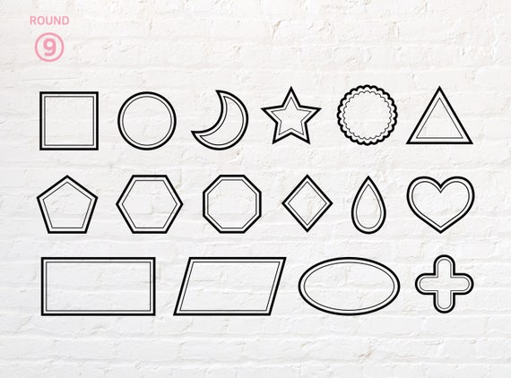 Outlines Shapes Svg 2line Shape Svg Png Dxf Eps Pdf | Etsy