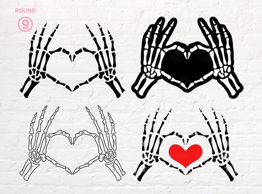 Skeleton Heart Svg, Png, Dxf, Eps, Pdf - Etsy