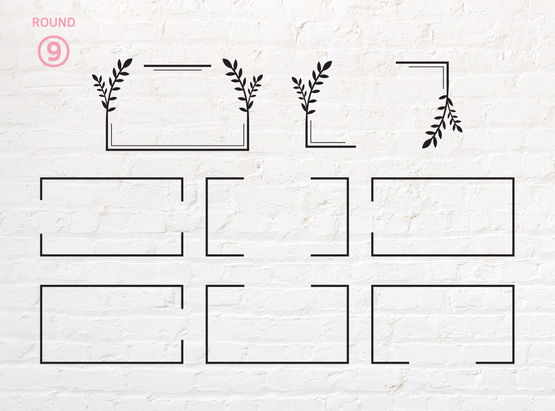 Rectangle Outline Svg Rectangle Split Svg Png Dxf Eps Pdf Etsy