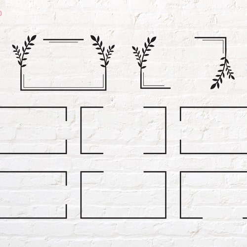 Rectangle Outline Svg Rectangle Split Svg Png Dxf Eps Pdf - Etsy