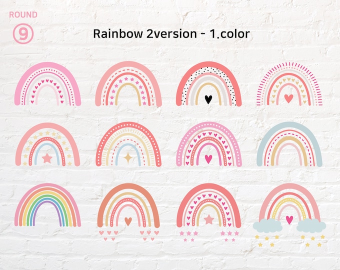 Rainbow Heart - Instant Digital Download - Svg, Png, Dxf, and Eps Files ...