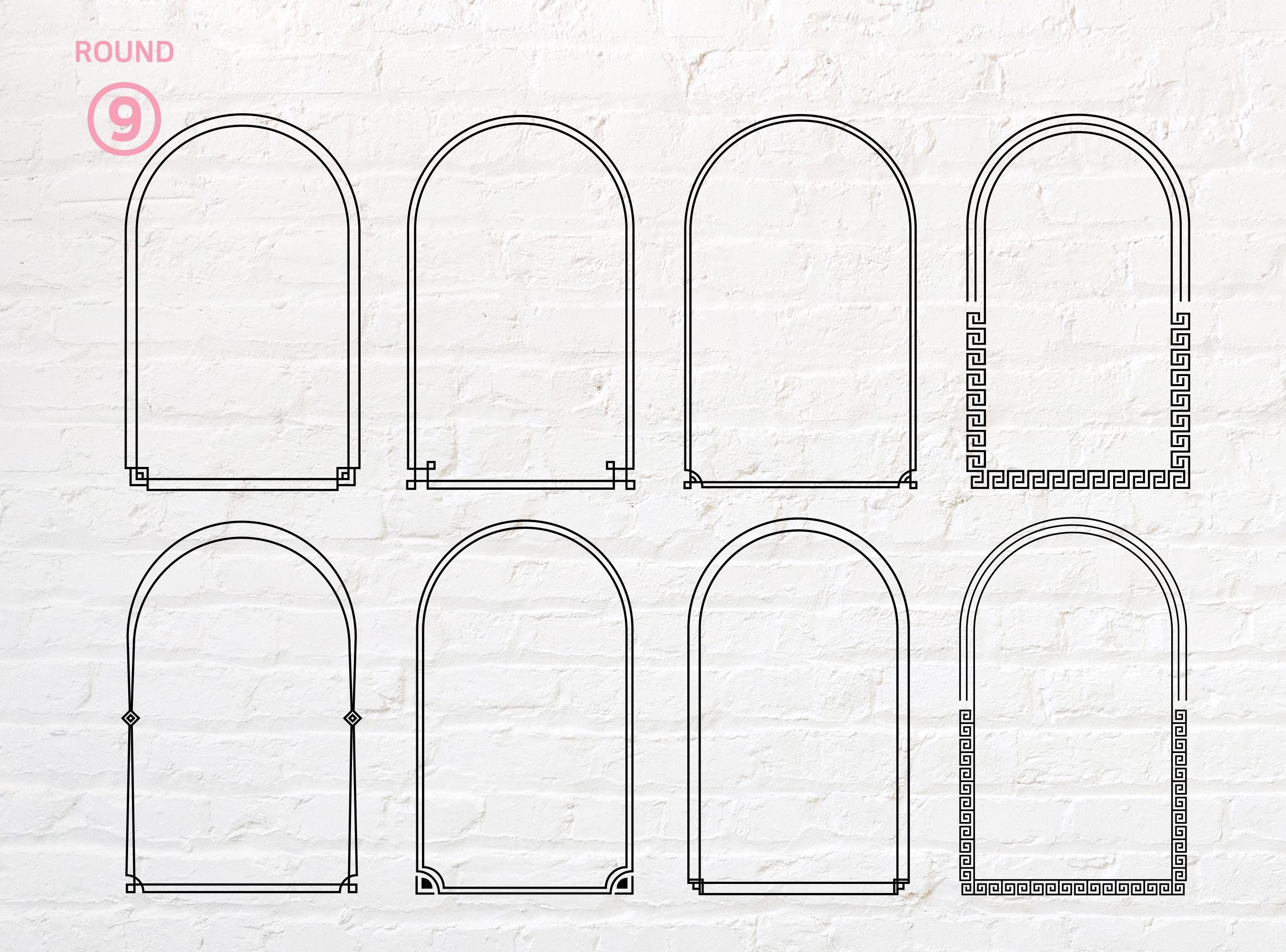 Arch Border Frame Svg, Png, Dxf, Eps, Pdf - Etsy