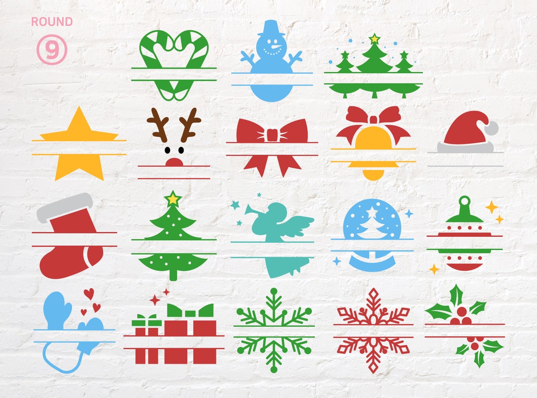 Christmas Name Split Svg, Png, Dxf, Eps, Pdf - Etsy