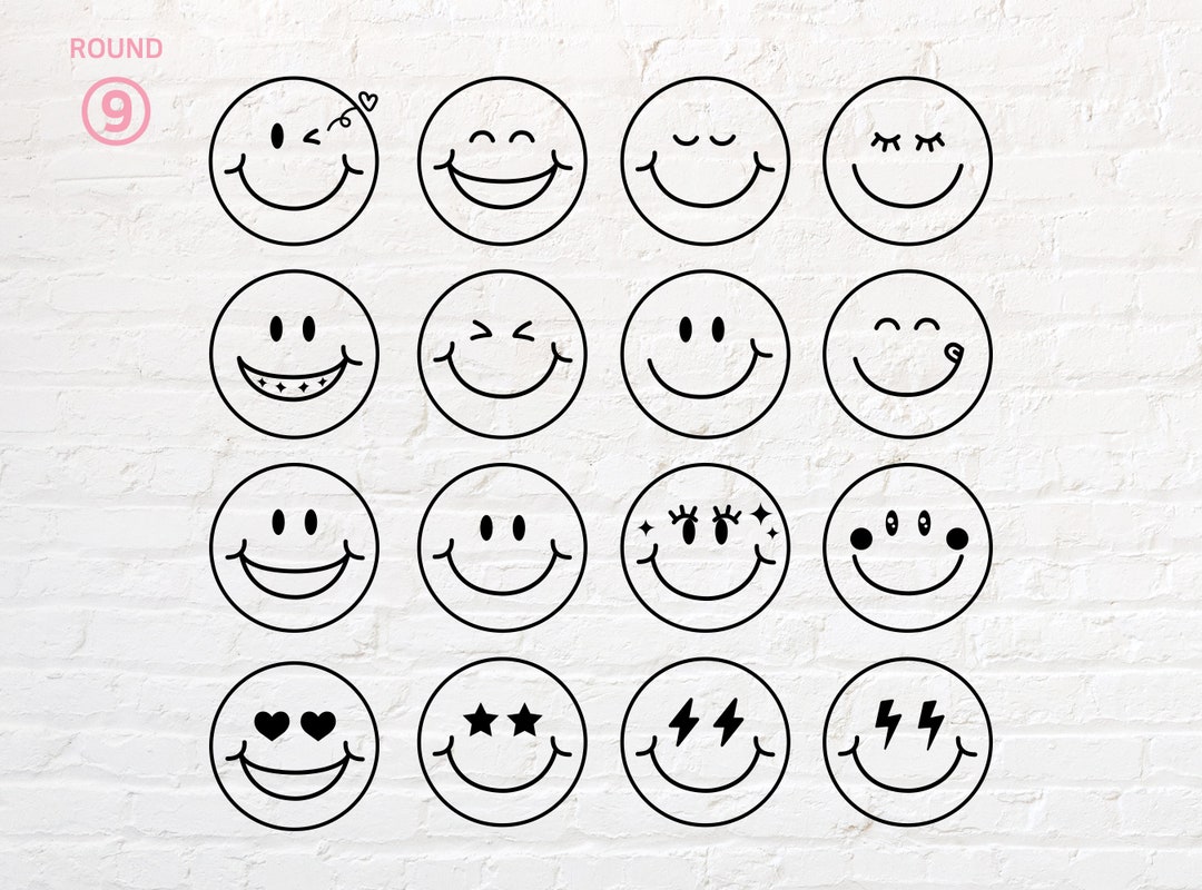 Smile Face Svg, Png, Dxf, Eps, Pdf - Etsy