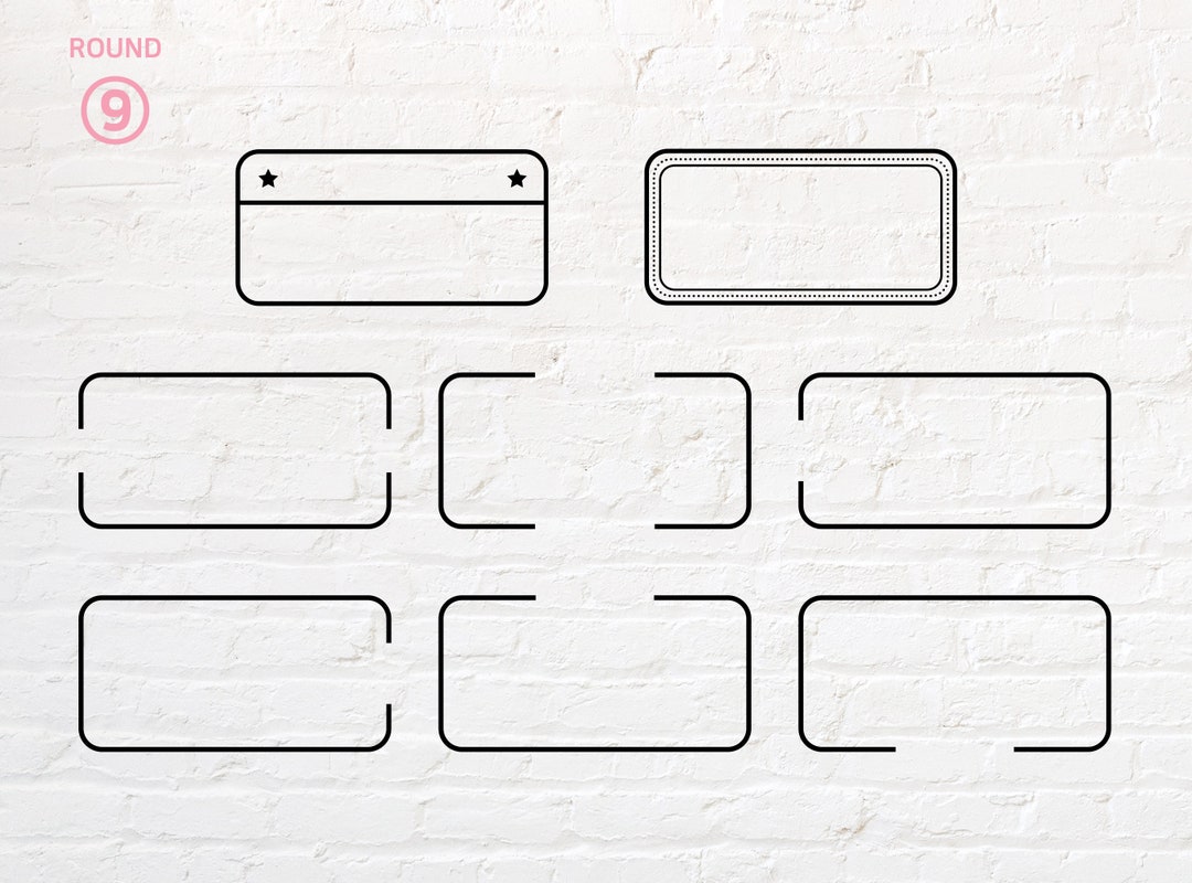 Rectangle Svg, Round Rectangle Split Svg, Png, Dxf, Eps, Pdf - Etsy