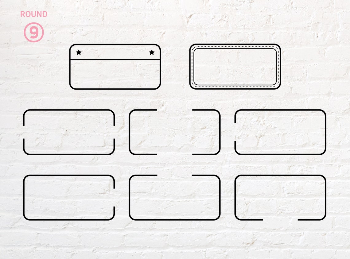 Rectangle Svg, Round Rectangle Split Svg, Png, Dxf, Eps, Pdf - Etsy