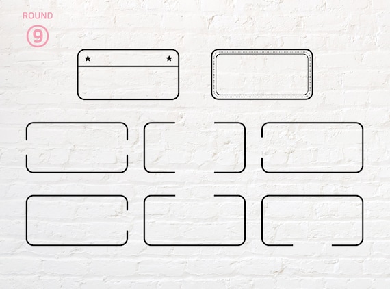 Rectangle Svg Round Rectangle Split Svg Png Dxf Eps Pdf - Etsy