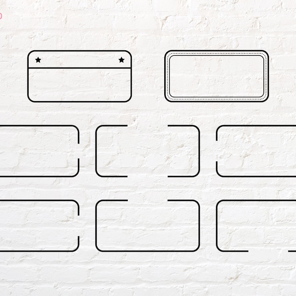 Open Rectangle Svg - Etsy