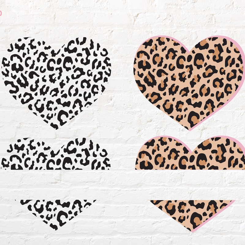 Leopard Heart Svg - Etsy