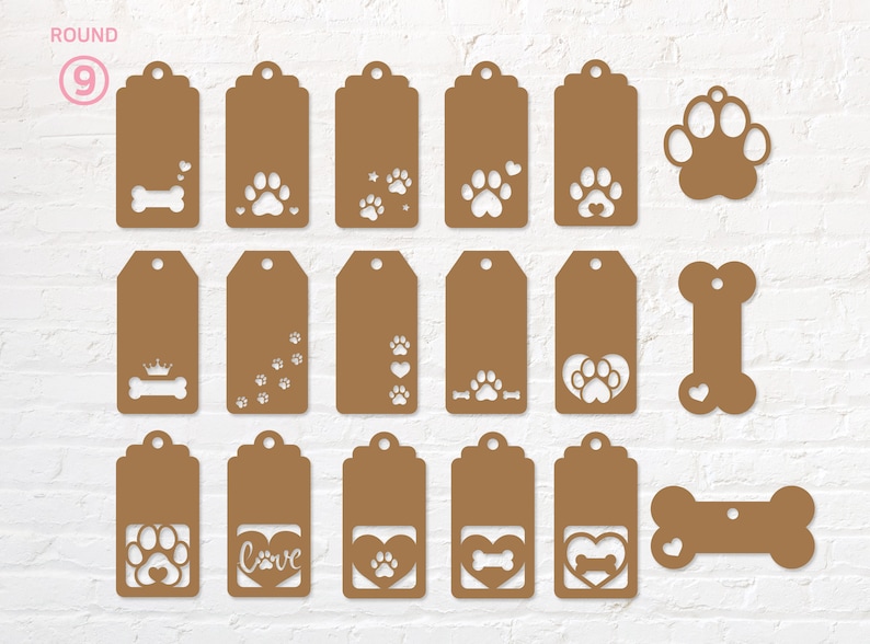 Dog Paw Gift Tag Svg Png Dxf Eps Pdf - Etsy