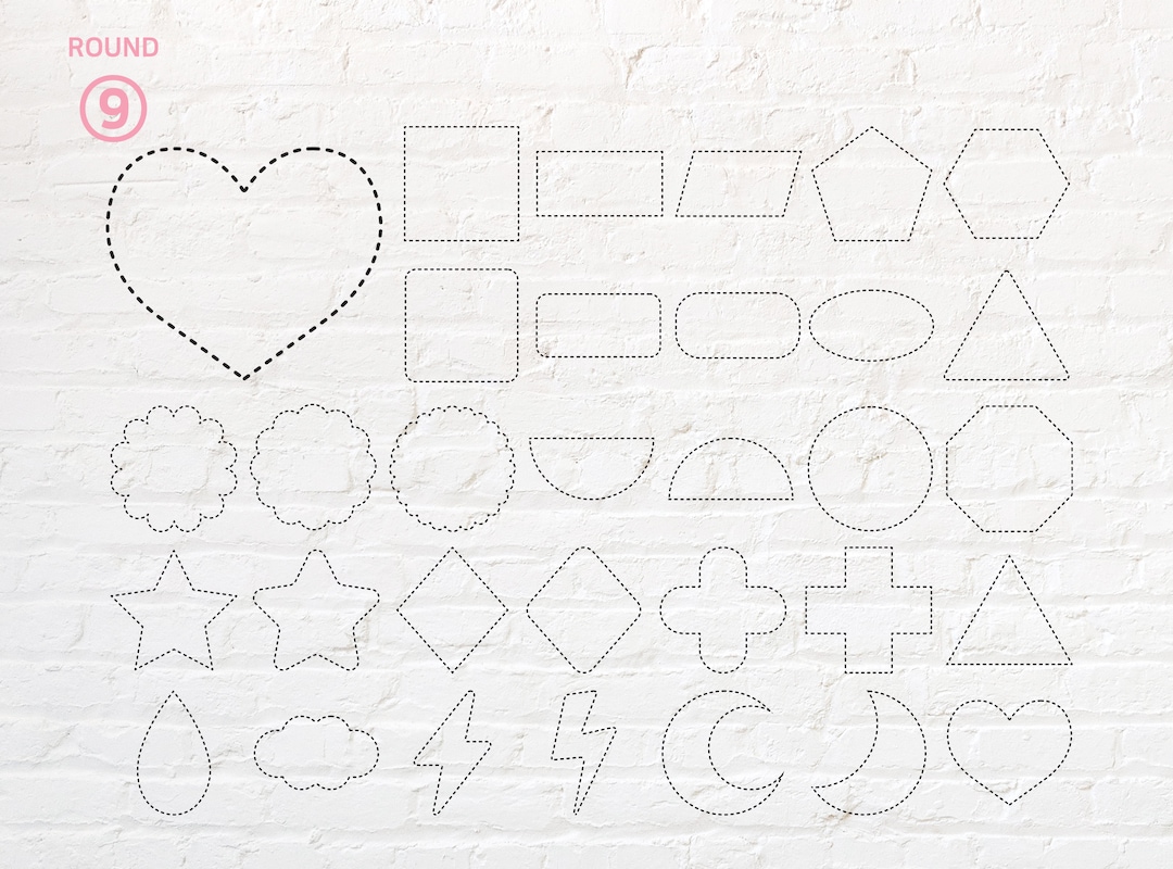 Dotted Line Shapes Svg, Png, Dxf, Eps, Pdf - Etsy