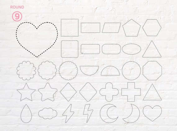 Dotted Line Shapes Svg Png Dxf Eps Pdf - Etsy