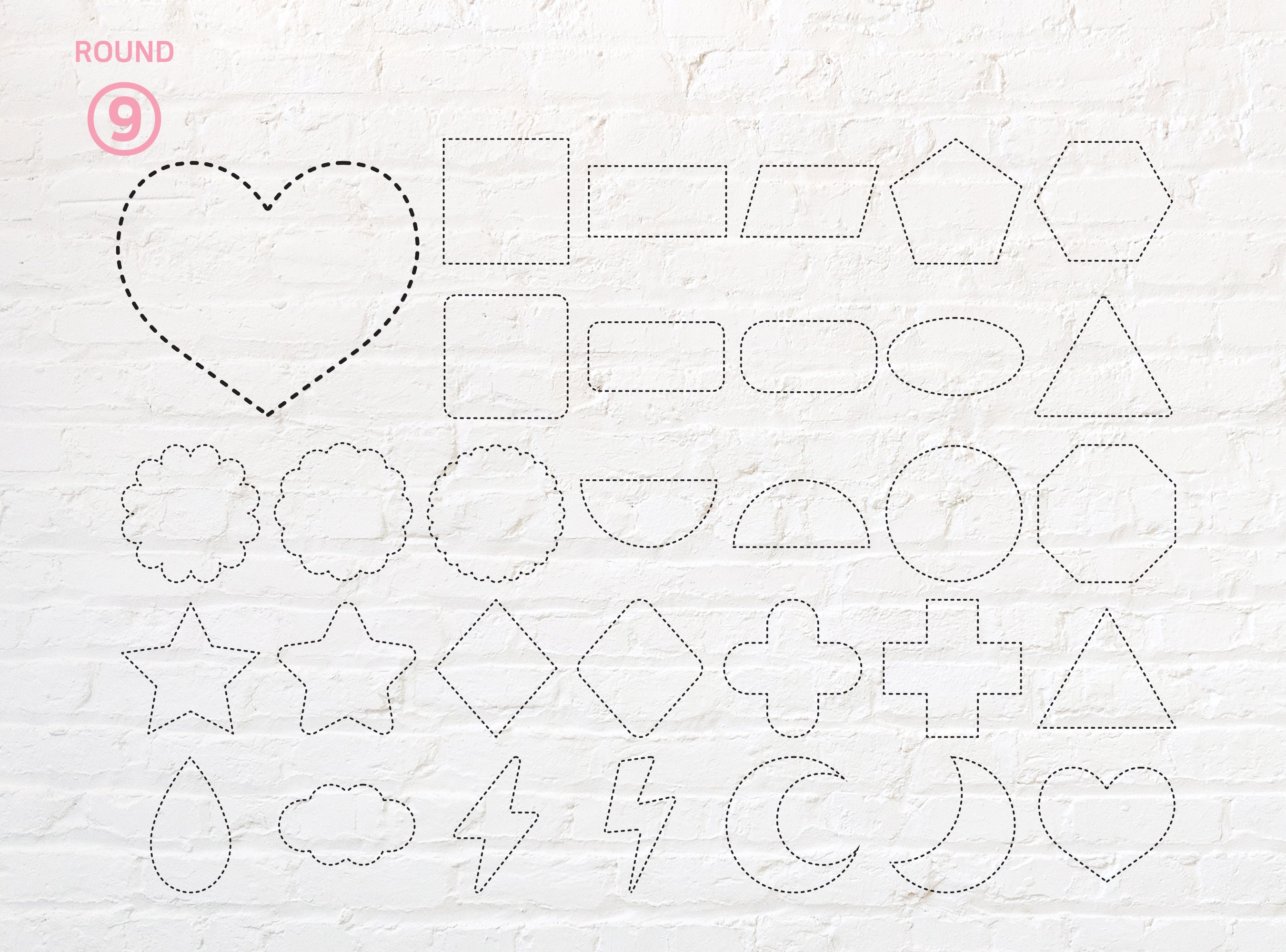 Dotted Line Shapes Svg, Png, Dxf, Eps, Pdf - Etsy Australia