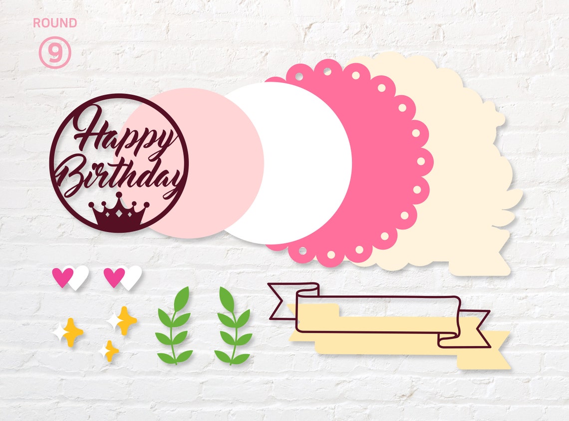 Birthday Cake Topper Svg, Png, Dxf, Eps, Pdf - Etsy