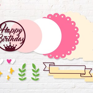 Birthday Cake Topper Svg, Png, Dxf, Eps, Pdf - Etsy