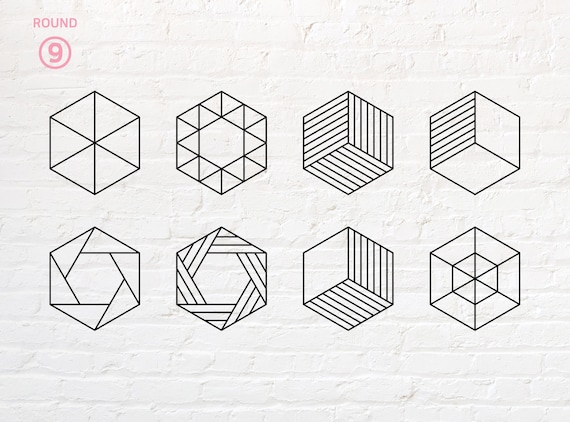 Hexagon Outline Svg Hexagon Decoration Svg Png Dxf Eps | Etsy