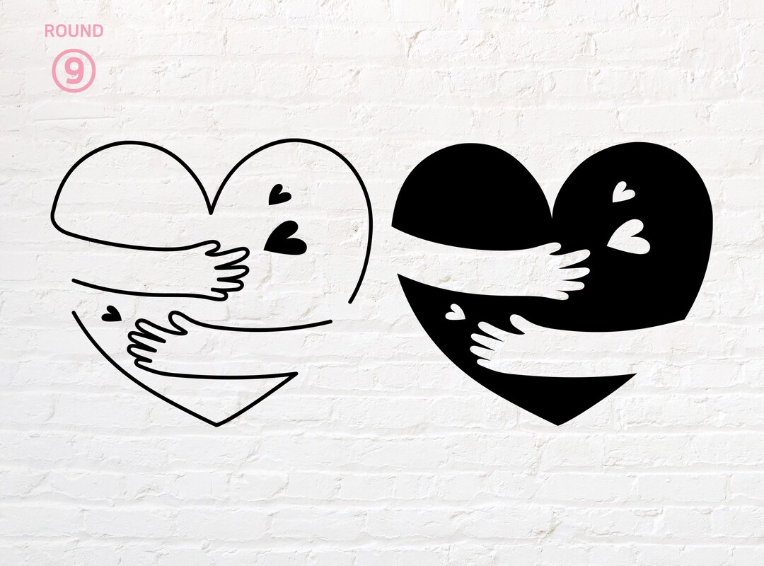 Hug Heart Svg, Png, Dxf, Eps, Pdf - Etsy