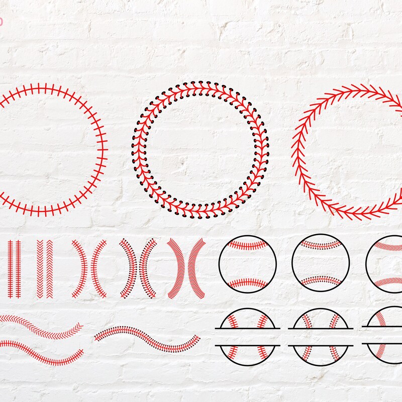Baseball Stitch Svg - Etsy