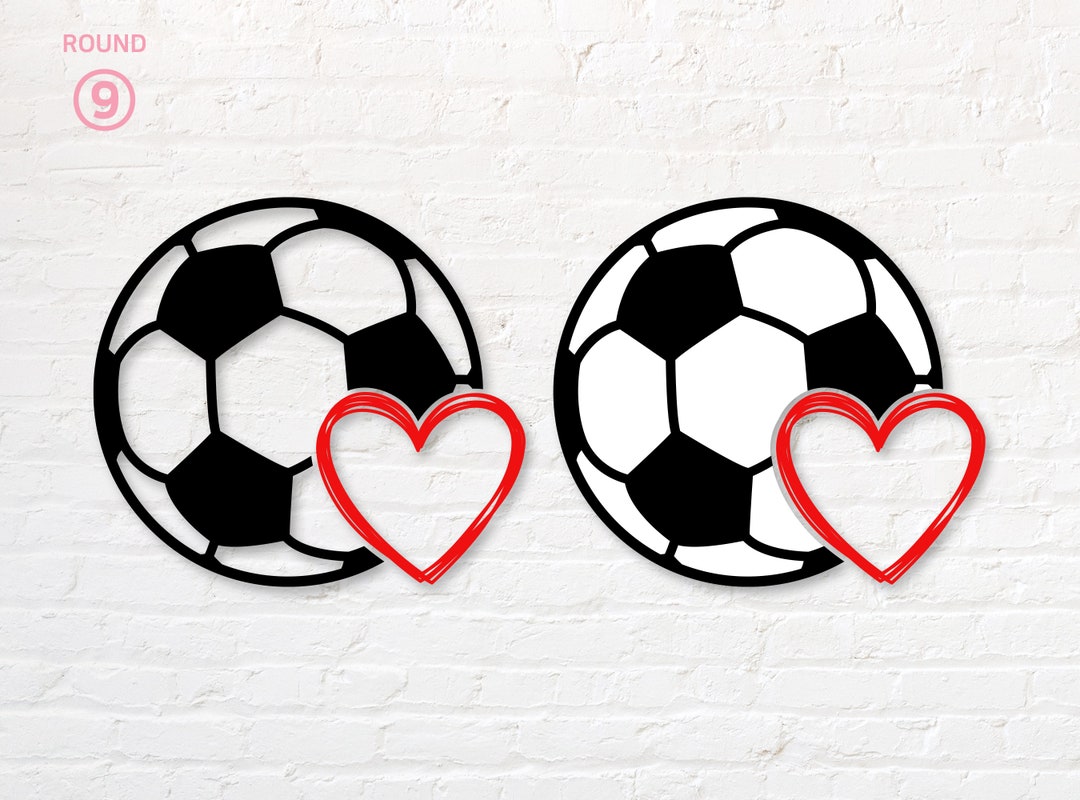 Soccer Heart Svg, Png, Dxf, Eps, Pdf - Etsy