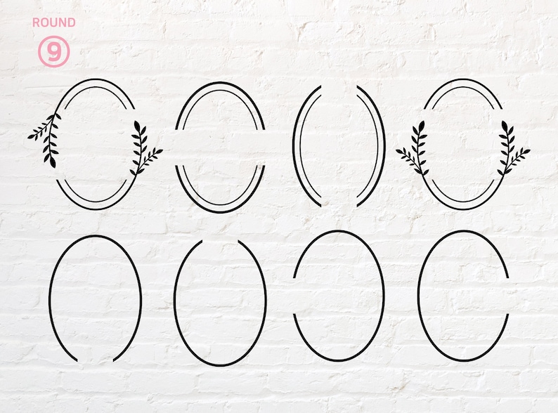 Oval Outline Svg, Oval Split Svg, Png, Dxf, Eps, Pdf - Etsy