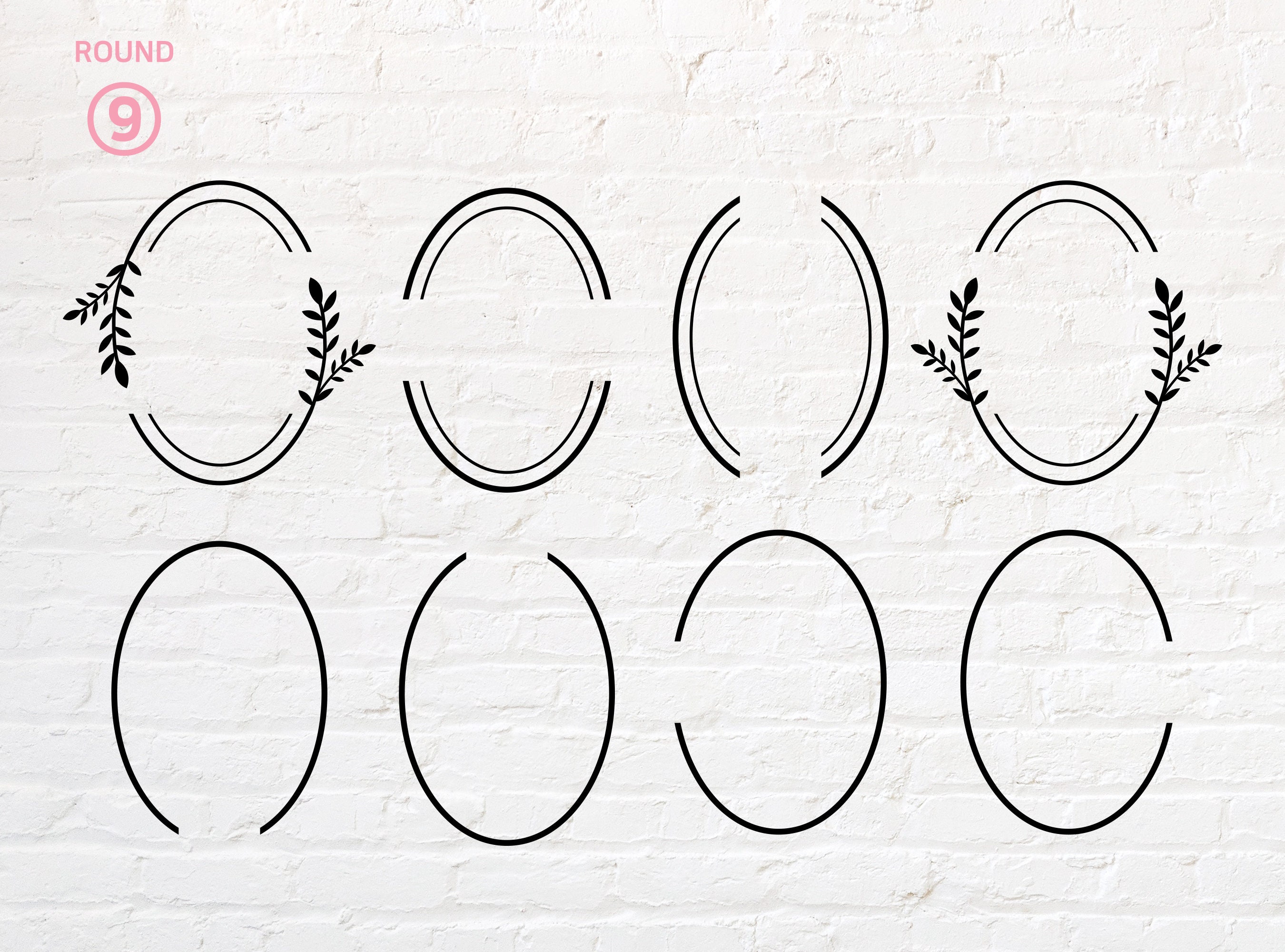 Oval Outline Svg, Oval Split Svg, Png, Dxf, Eps, Pdf - Etsy