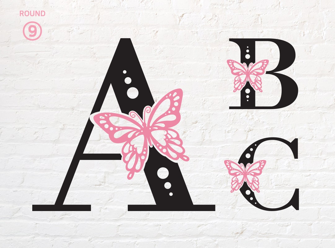 Alphabet Svg, Butterfly Monogram Svg, Png, Dxf, Eps, Pdf - Etsy