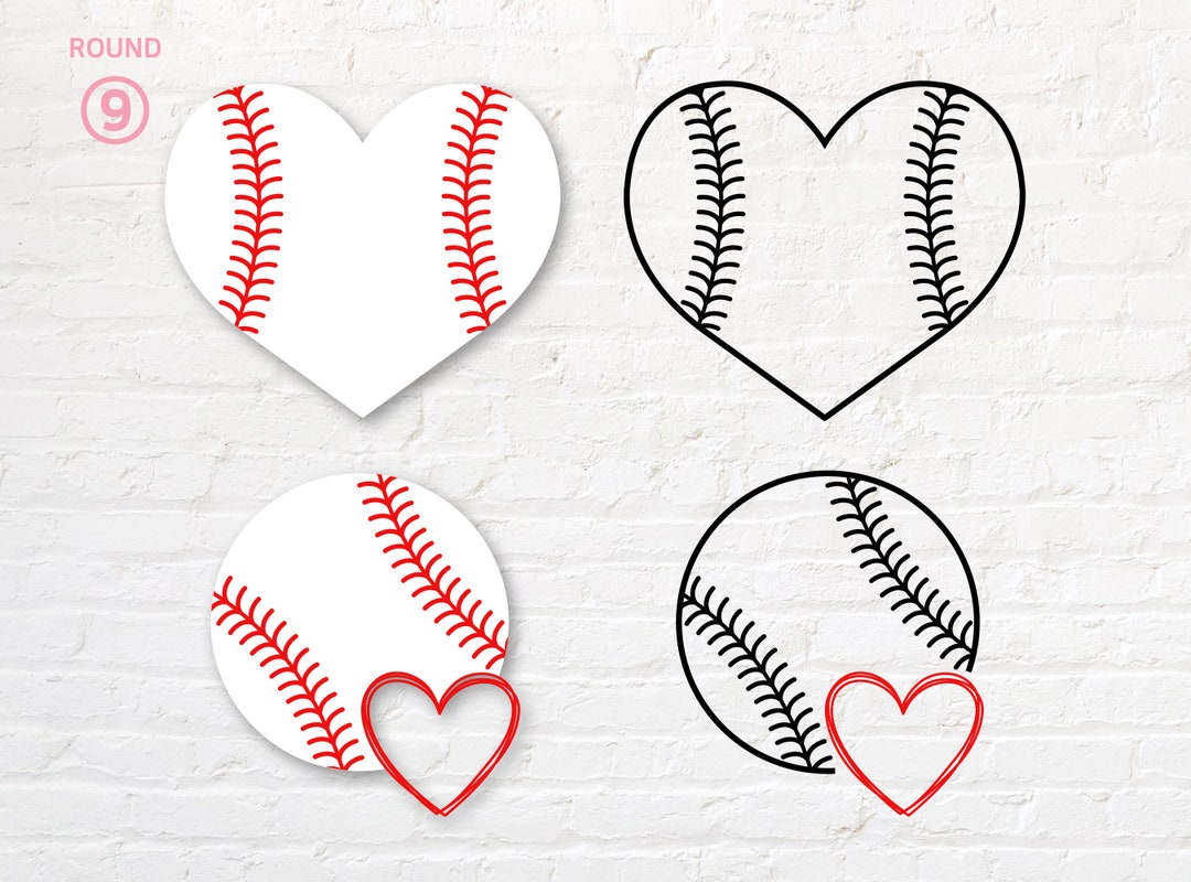 Baseball Heart Svg, Png, Dxf, Eps, Pdf - Etsy