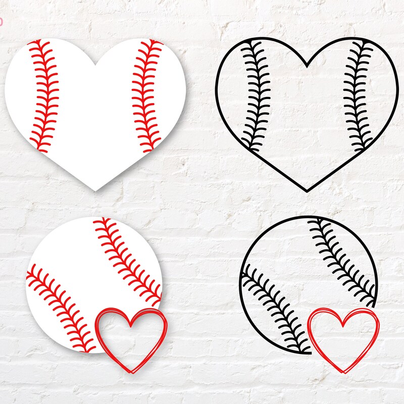 Baseball Heart - Etsy