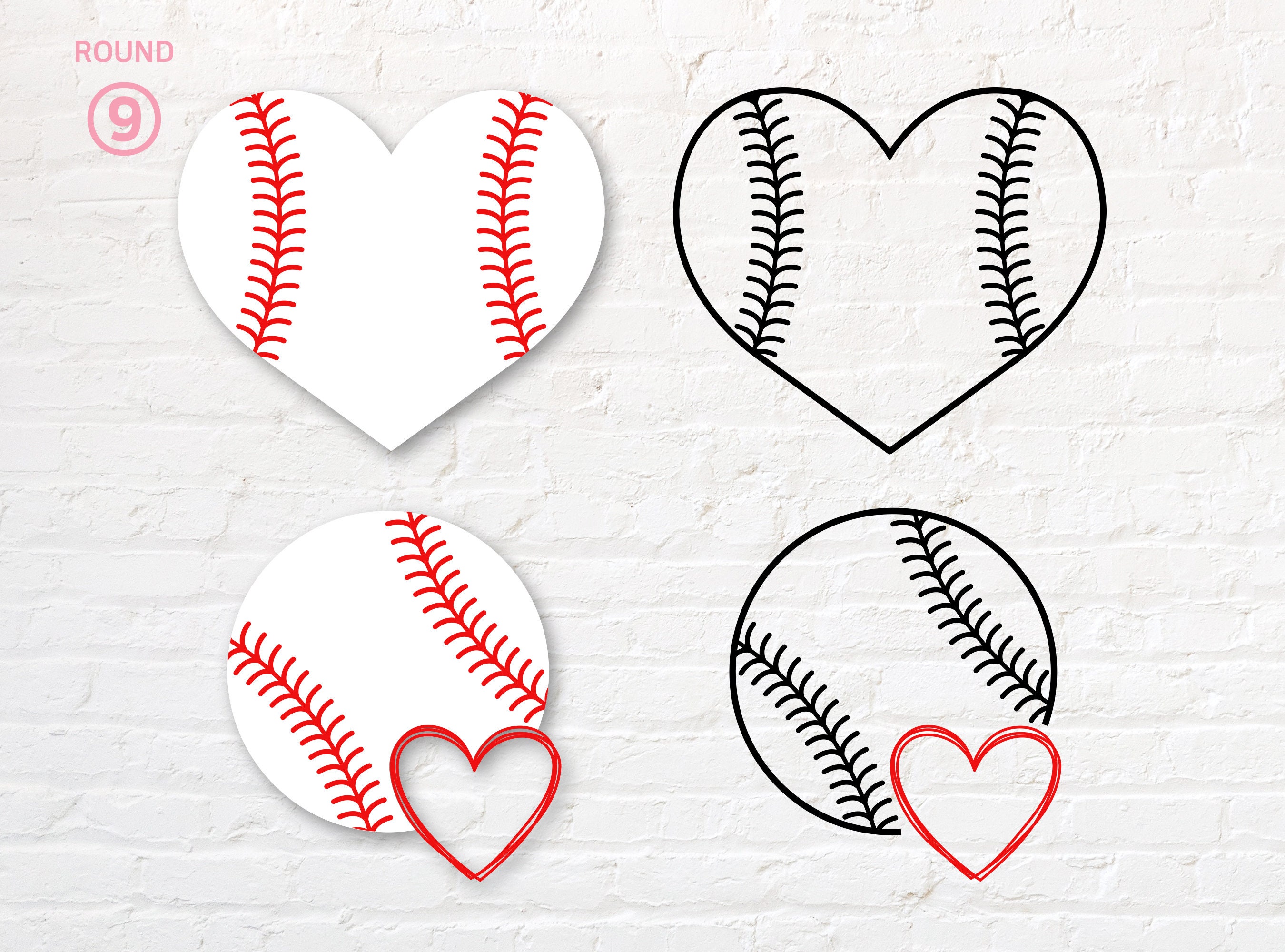 Baseball Heart Svg, Png, Dxf, Eps, Pdf - Etsy