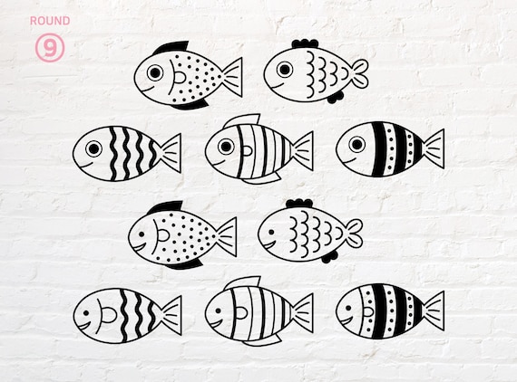 Fishes Outline Svg Png Dxf Eps Pdf | Etsy