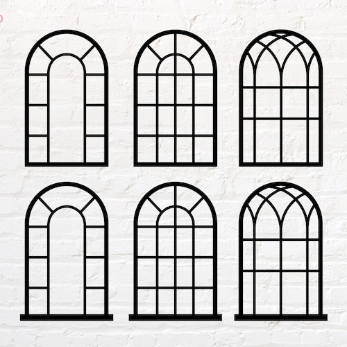 Arch Windows SVG DXF PNG Pdf Window Frame Svg Arch Window - Etsy UK