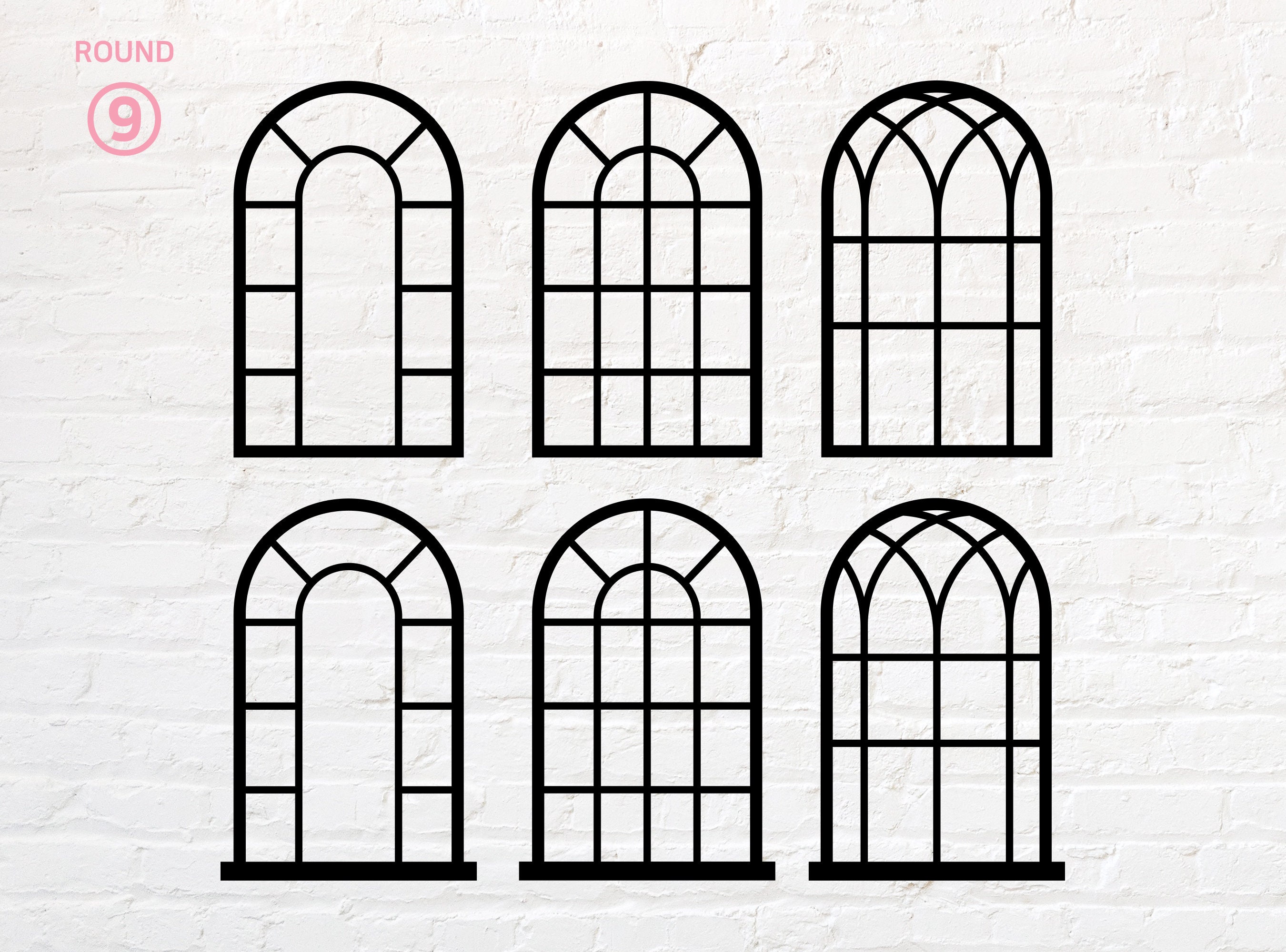 Arched Window Frame Clipart