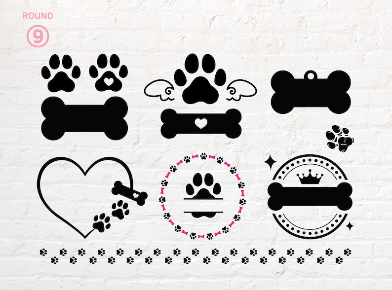 Dog Paw Svg, Dog Bone Svg, Dog Paw Print Svg, Png, Dxf, Eps, Pdf - Etsy
