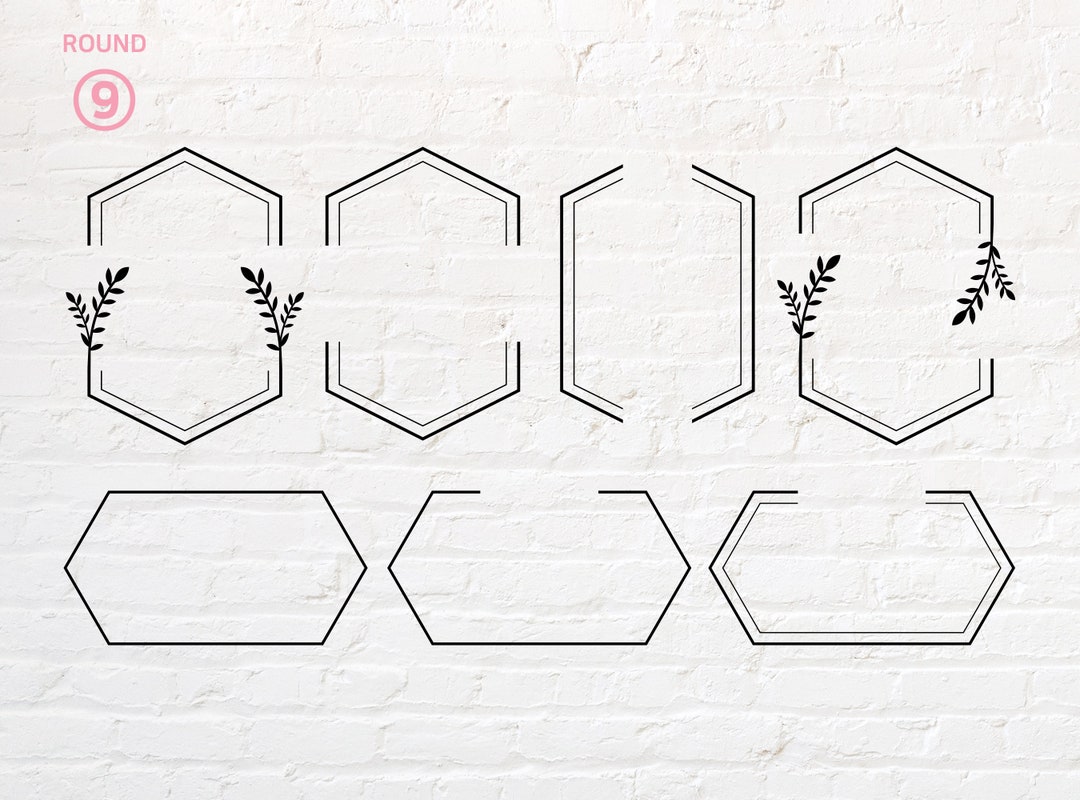 Hexagon Frame Svg, Png, Dxf, Eps, Pdf - Etsy
