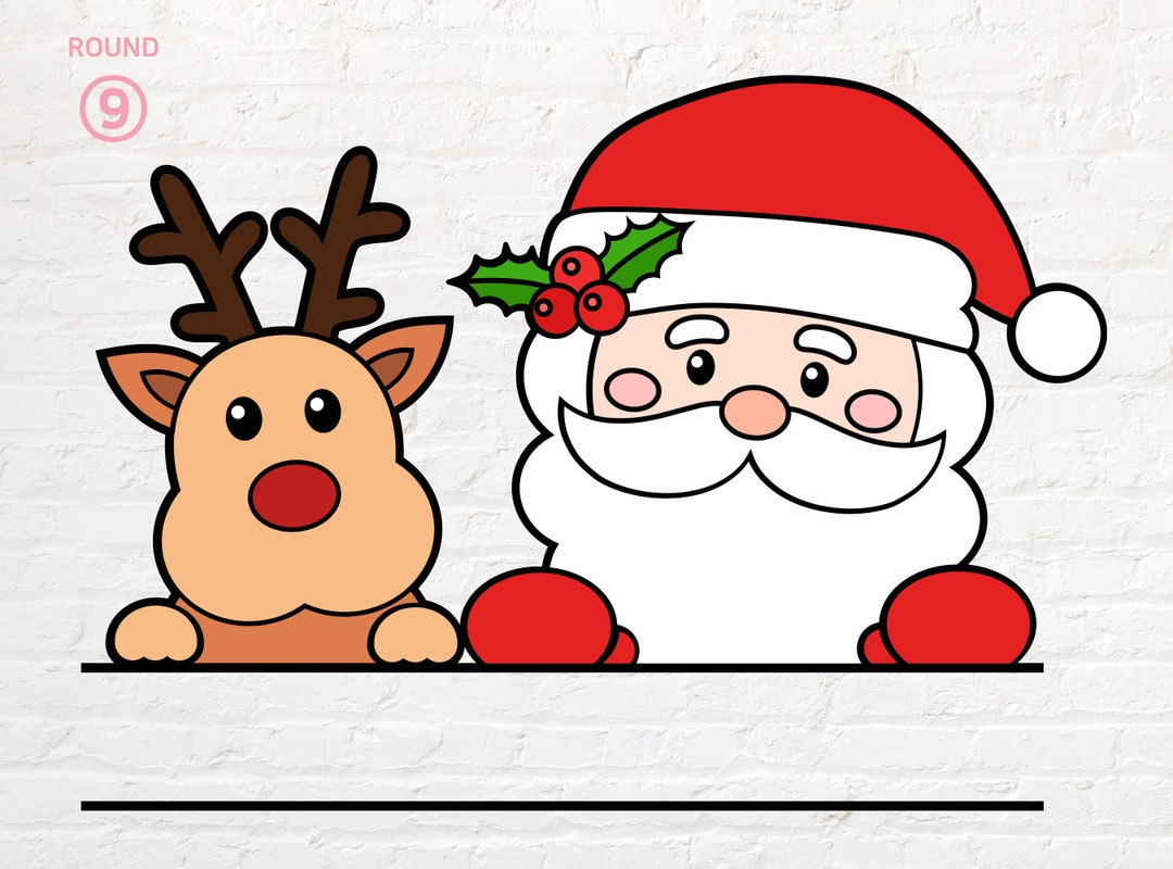 Santa Split Svg, Png, Dxf, Eps, Pdf - Etsy