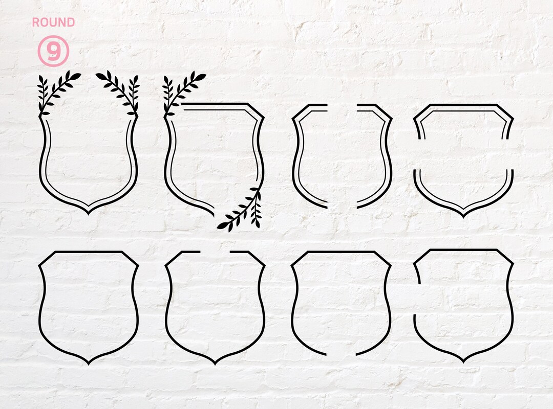 Crest Frame Svg, Png, Dxf, Eps, Pdf - Etsy